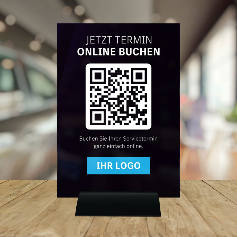 "Instagram" NFC & QR-Code Tischaufsteller aus Acrylglas - Autohausreklame